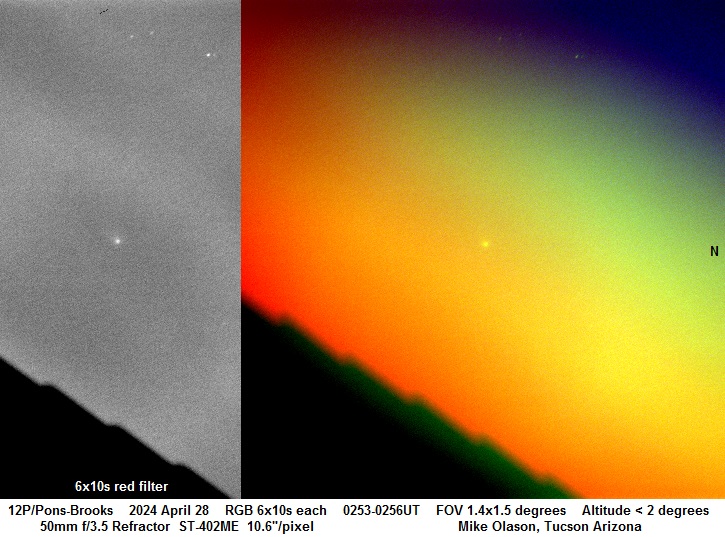 Comet 12P/Pons-Brooks 2024 April 28 - Sky & Telescope - Sky & Telescope