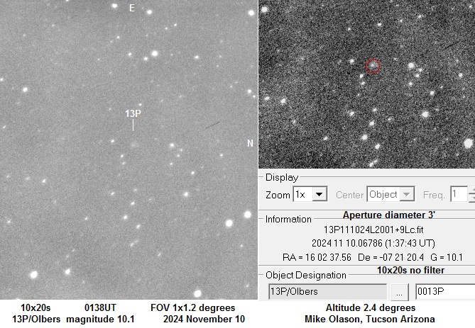 Comet 333P/LINEAR 2024 November 12 - Sky & Telescope - Sky & Telescope