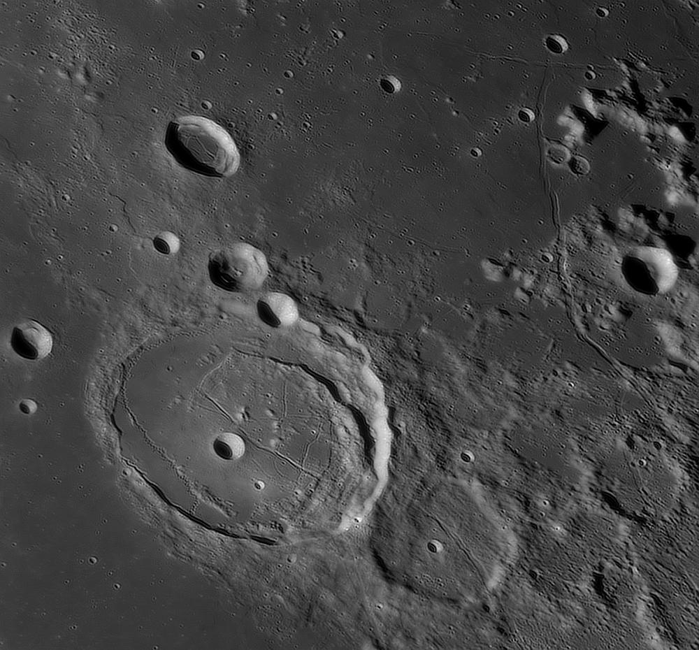 Crater Posidonius and the nearby rimae - Sky & Telescope