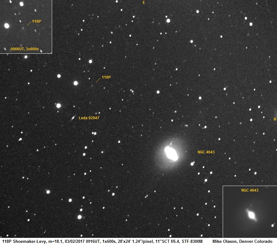 Comet 118P Shoemaker-Levy and Barred Galaxy NGC 4643 - Sky & Telescope