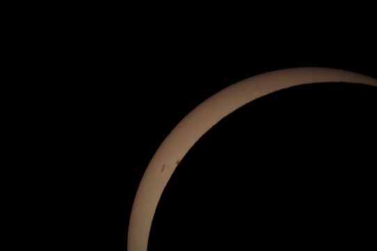 Solar Eclipse 2017 partial phase minutes before totality. - Sky & Telescope