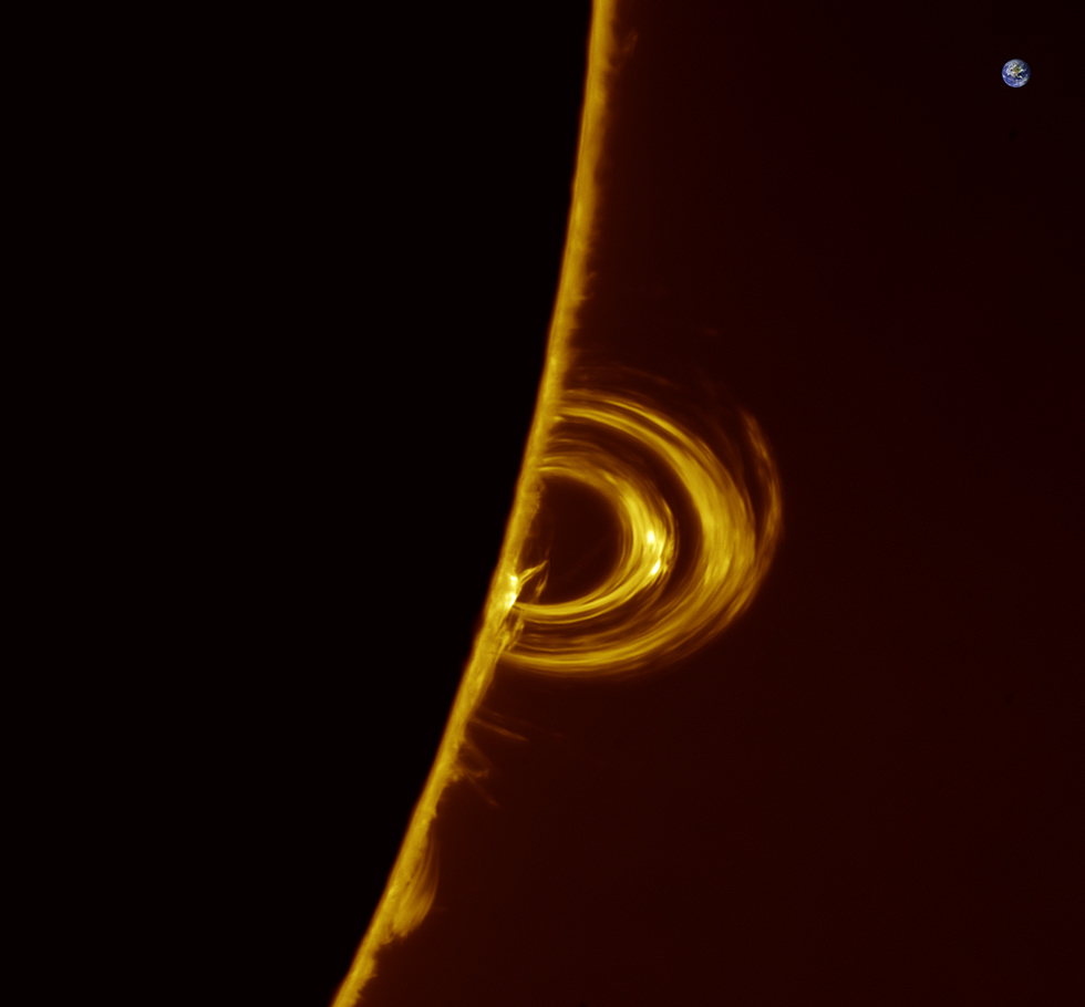 Rare Double-Looped Solar Prominence - Sky & Telescope