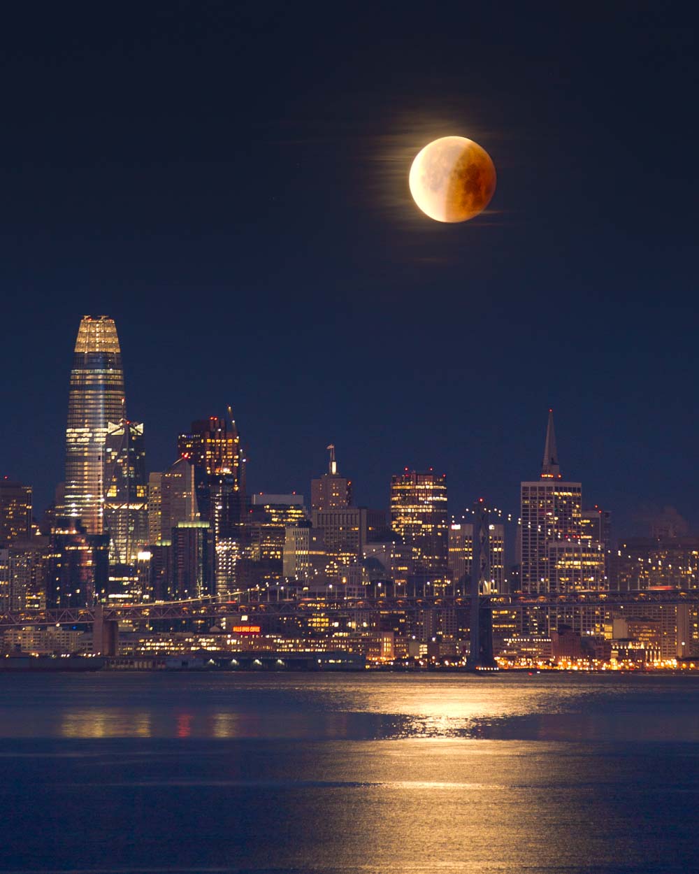 Lunar Eclipse over San Francisco - Sky & Telescope