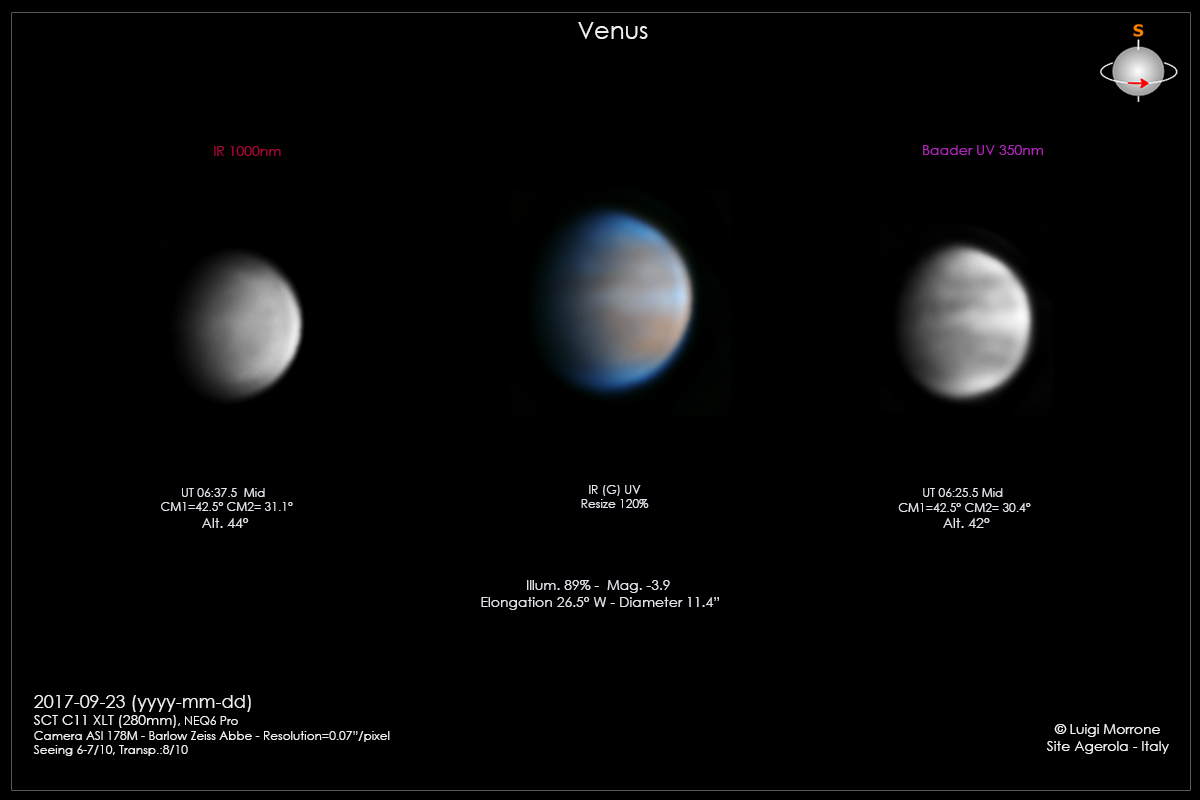 Venus IR and UV - Sky & Telescope