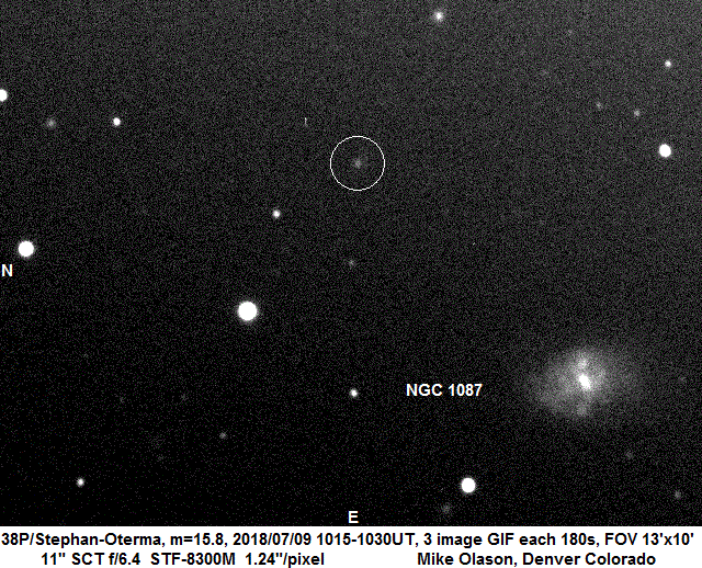 Comet 38P/Stephan-Oterma Gif with Galaxy NGC 1087 - Sky & Telescope ...