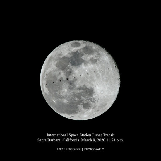 International Space station lunar transit - Sky & Telescope