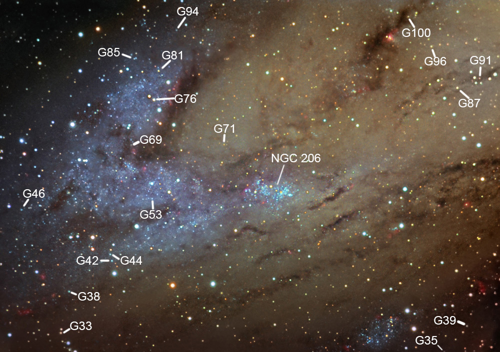 M31 Galaxy Star Chart