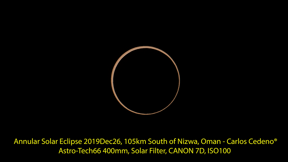 Total Annular Solar Eclipse 26-December-2019 from the dessert of Oman ...