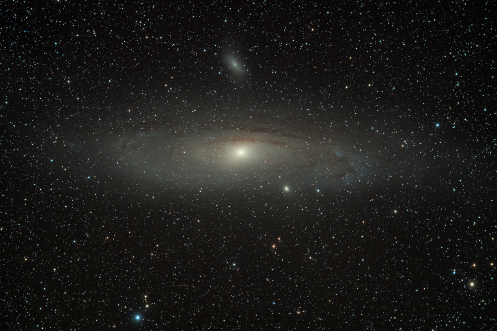 Andromeda Galaxy, M31, NGC 224 (Natural colors) - Sky & Telescope