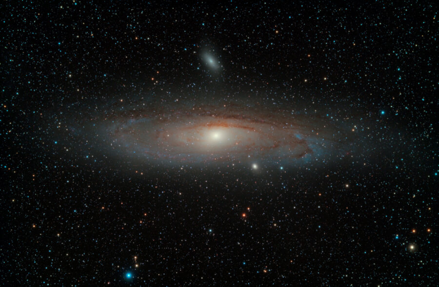 Andromeda Galaxy, M31, NGC 224 (Artistic colors) - Sky & Telescope