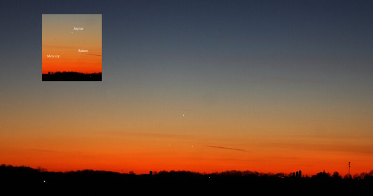 Very Rare Triple Planetary Conjunction Featuring Jupiter-Mercury-Saturn ...