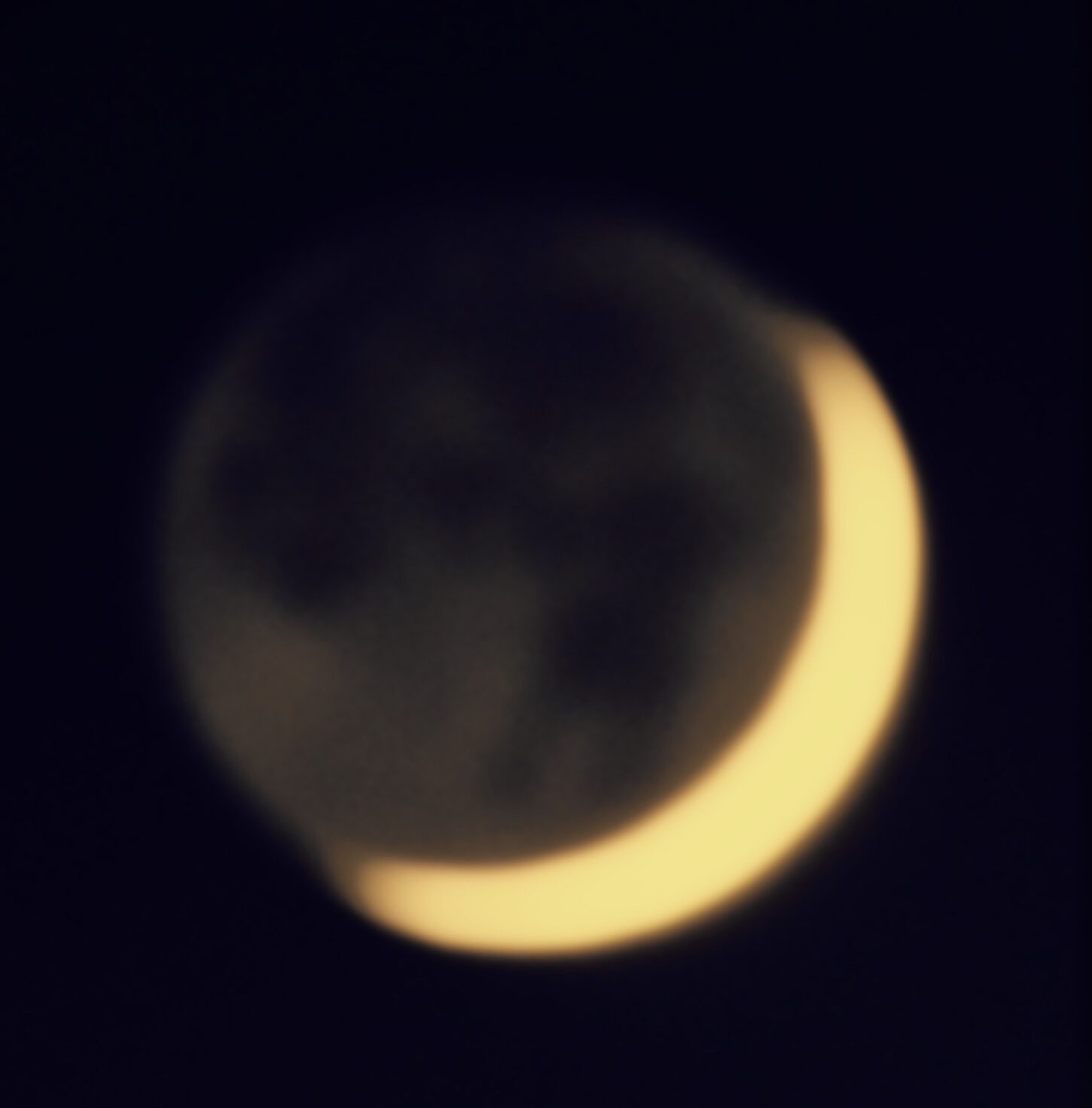 Early Waxing Crescent Moon with Earthshine - Sky & Telescope