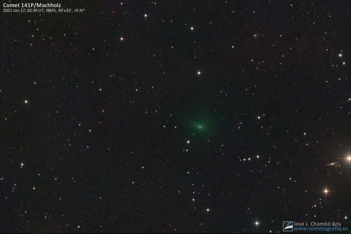 Comet 141P/Machholz (2021,Jan.17) - Sky & Telescope - Sky & Telescope