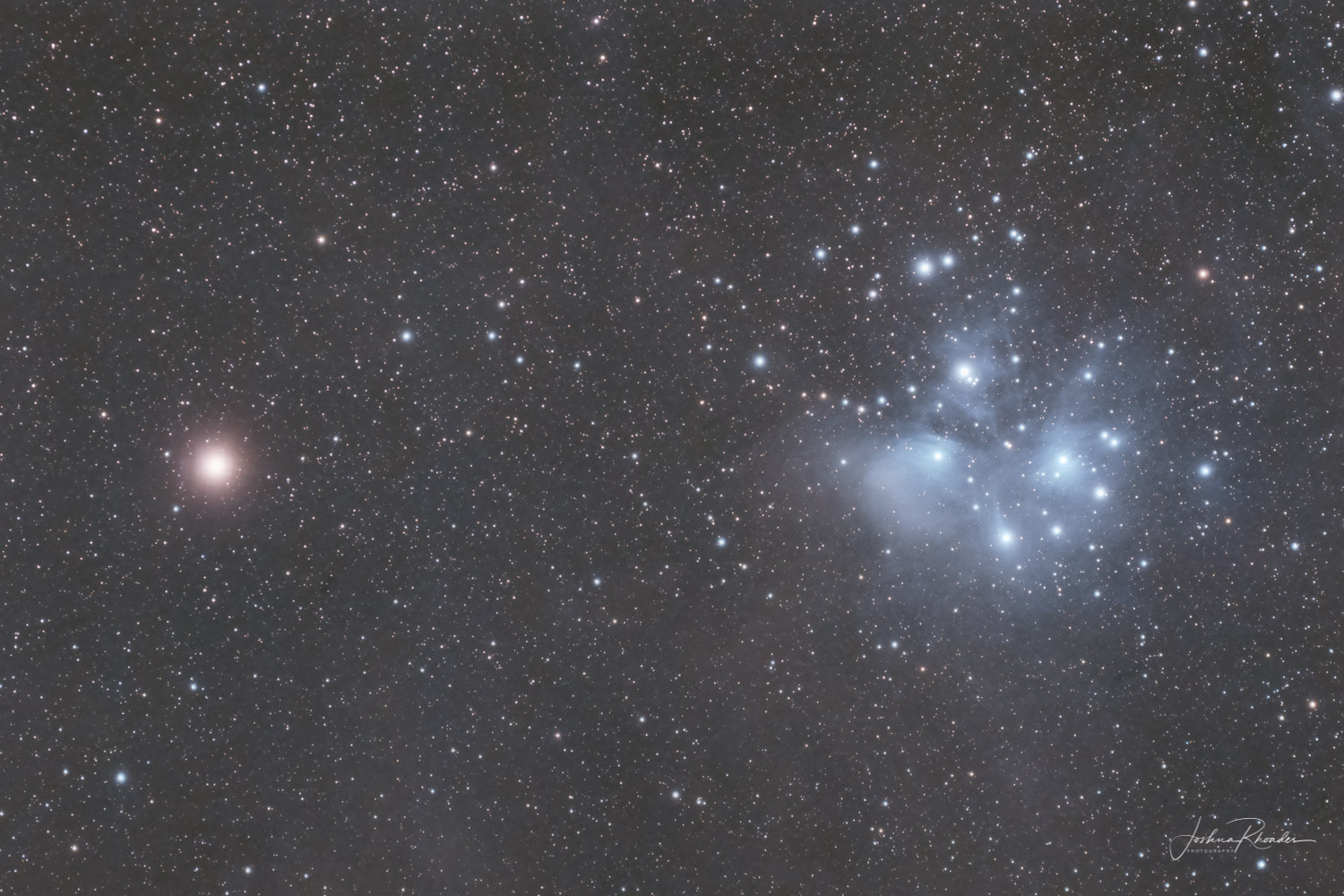 Mars and The Pleiades - Sky & Telescope