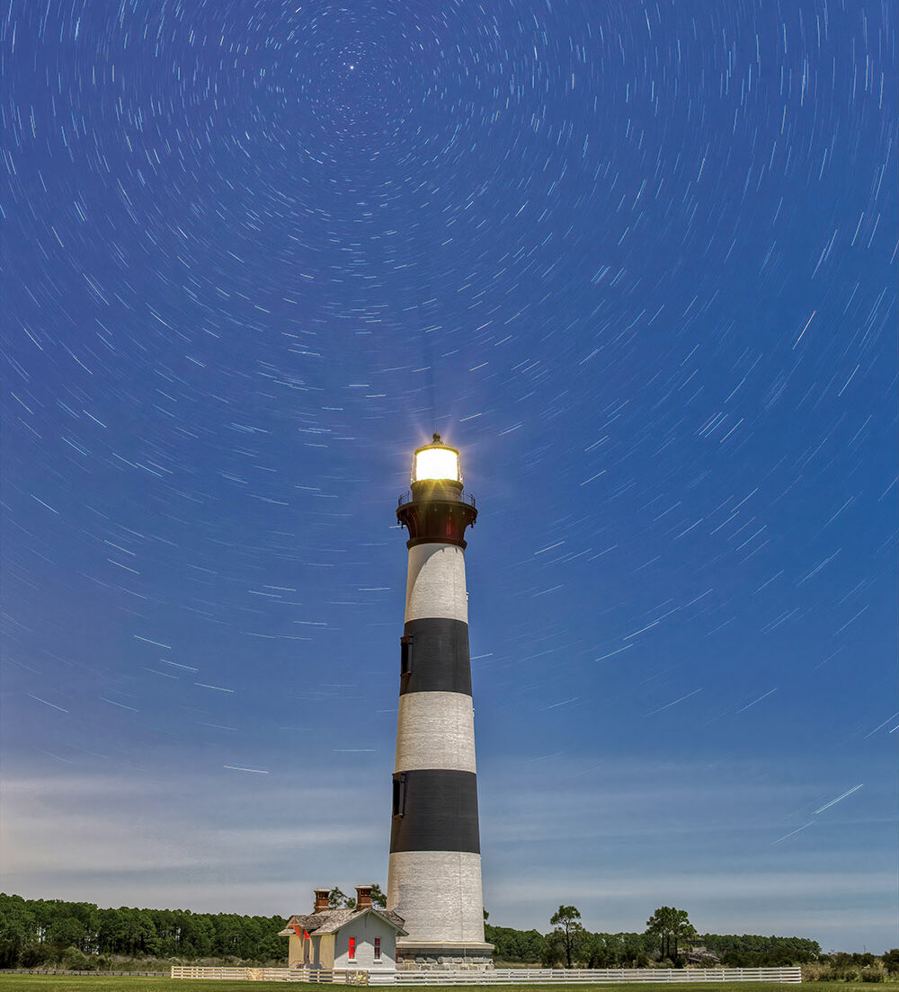 Star Trails over Bodie Lighthouse - Sky & Telescope