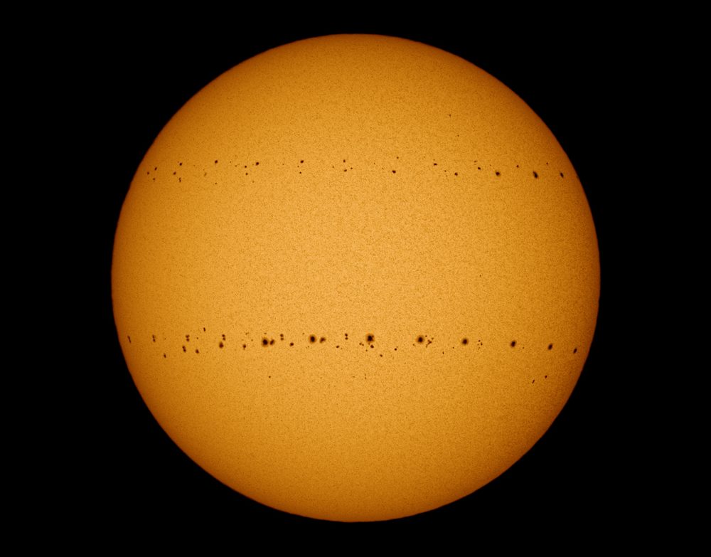 Galore of Sunspots (100 Days of Sunspots) - Sky & Telescope