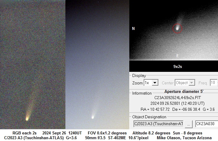 Comet C/2023 A3 (Tsuchinshan-ATLAS) on morning of 2024 Sept 26 - Sky & Telescope - Sky & Telescope