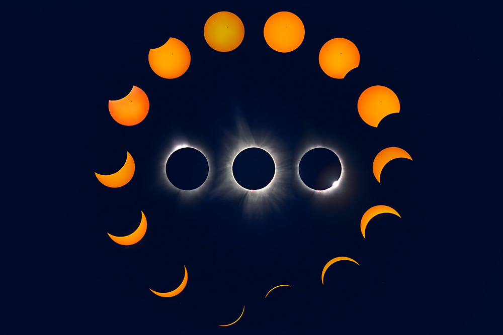 Total solar eclipse circle composite - Sky & Telescope