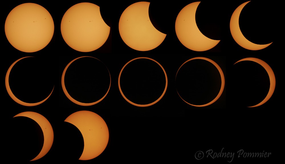 Annular Eclipse Sequence | Rod Pommier - Sky & Telescope
