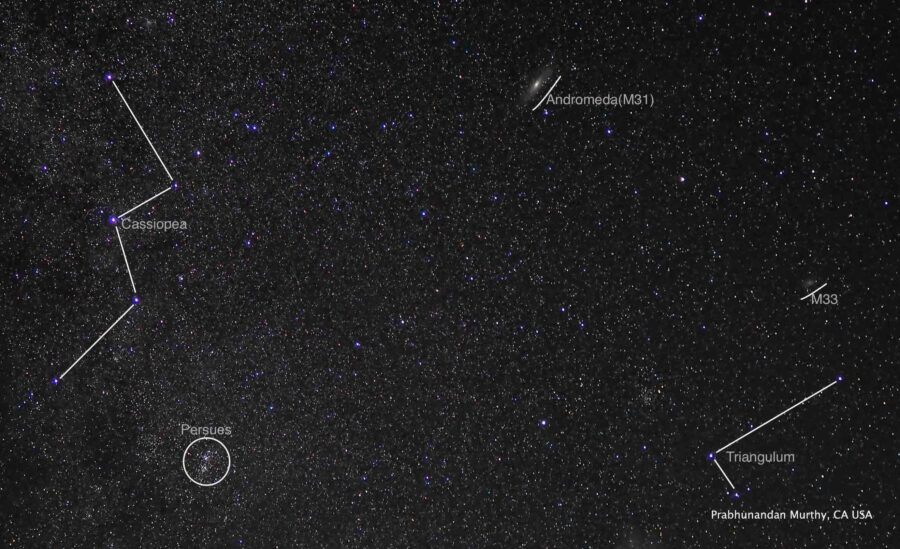 Cassiopeia Andromeda(M31) Triangulum M33 Persues_Cluster - Sky ...