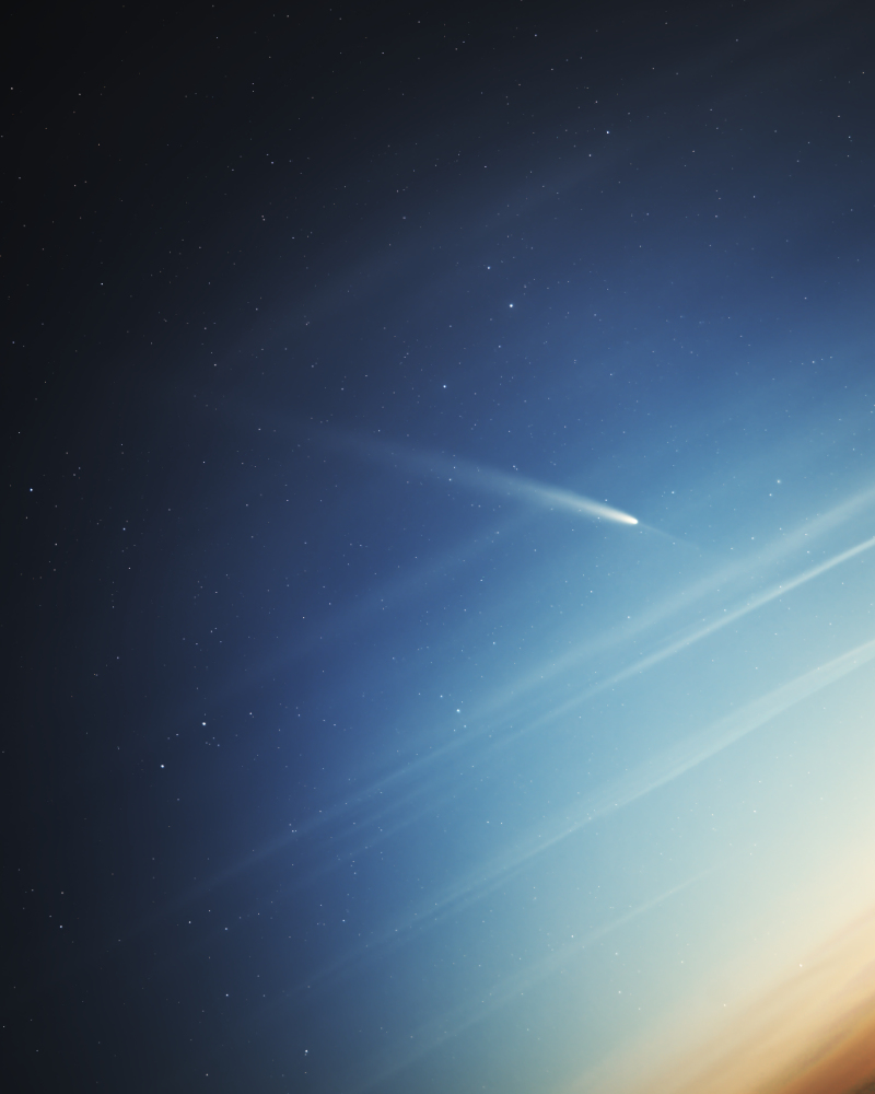 Sunset with Comet C/2023 A3 (Tsuchinshan-ATLAS) - Sky & Telescope - Sky & Telescope