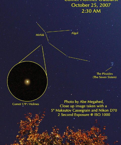 Comet Holmes in Perseus | Abe Megahed - Sky & Telescope