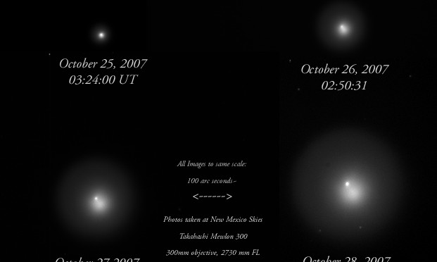 Comet Holmes - First 4 days of brightness | Gordon Myers - Sky & Telescope