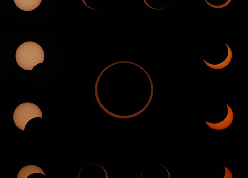 Annular Eclipse Collage | Brent Abbatantuono - Sky & Telescope