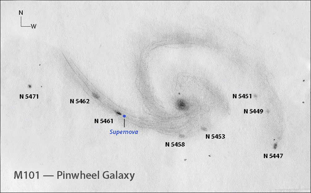 Bright Supernova Blazes in M101, the Pinwheel Galaxy - Sky & Telescope