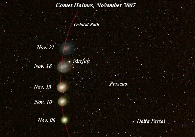 Comet Holmes November 2007 | Dave Schmahl - Sky & Telescope