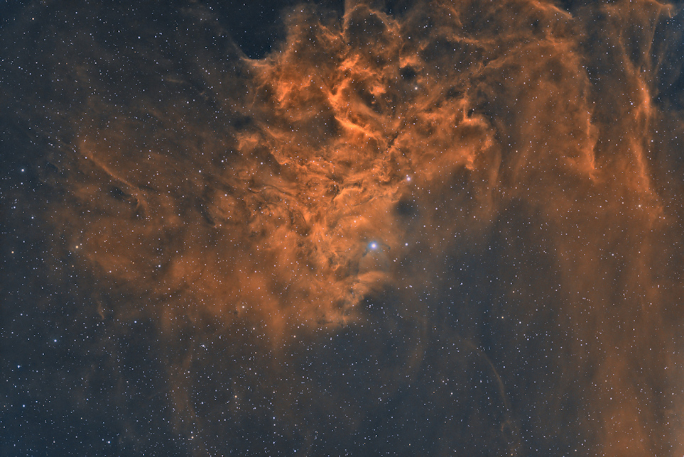 IC405 - Flaming Star Nebula - Hubble Palette Version - Sky & Telescope - Sky & Telescope