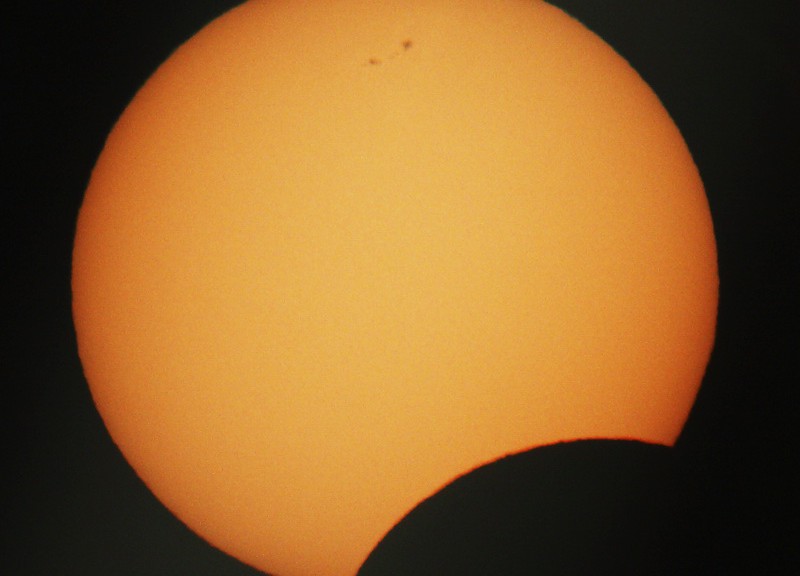 Partial eclipse. | Elias Chasiotis - Sky & Telescope