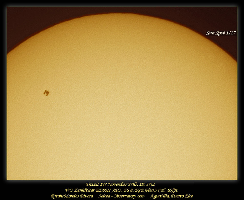 ISS, Sun Transit | Efrain Morales Rivera - Sky & Telescope