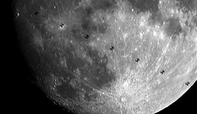 ISS transits Moon | Thomas Fretz - Sky & Telescope