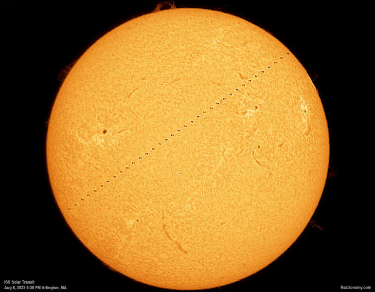 The ISS transits the H-Alpha Sun - Sky & Telescope