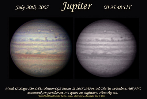 Jupiter Red jr Rising | Efrain Morales - Sky & Telescope