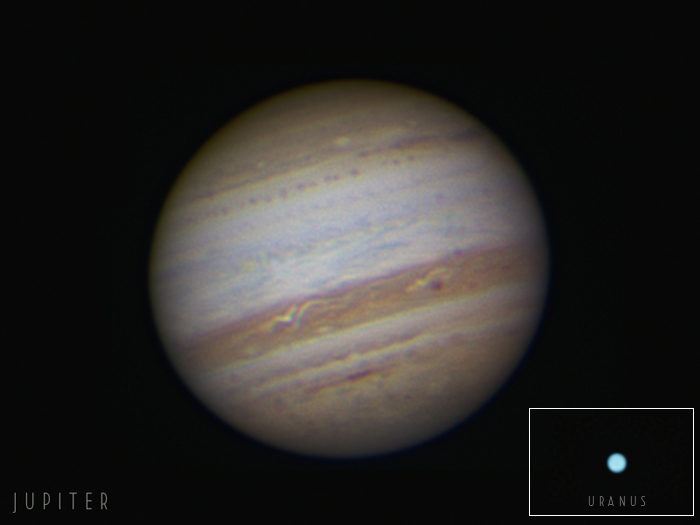 Jupiter and Uranus at Opposition 2010 | Jimmy Eubanks - Sky & Telescope ...