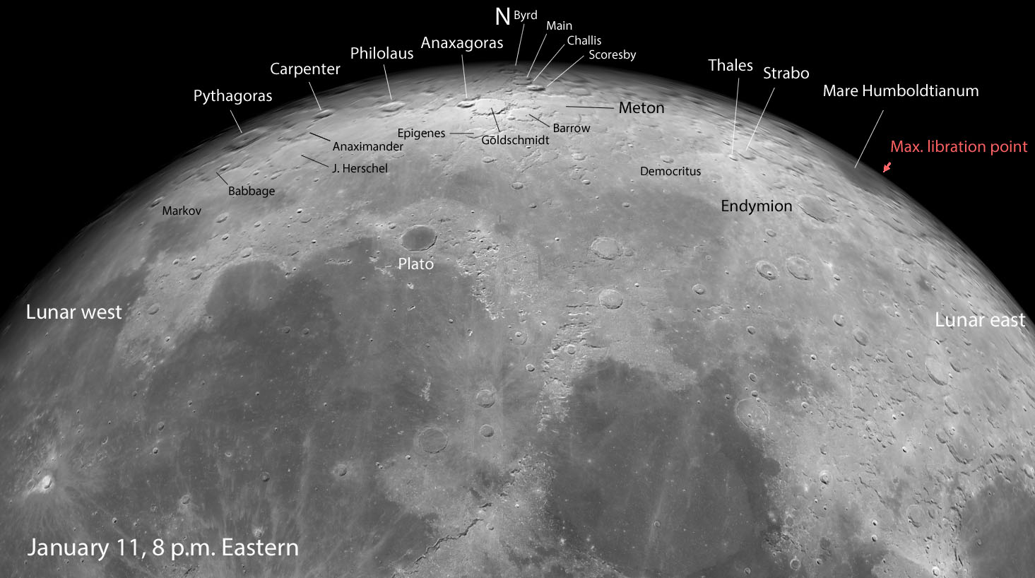 Explore Craters in the Lunar Arctic - Sky & Telescope