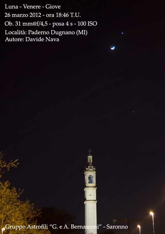Moon Venus and Jupiter | Davide Nava - Sky & Telescope