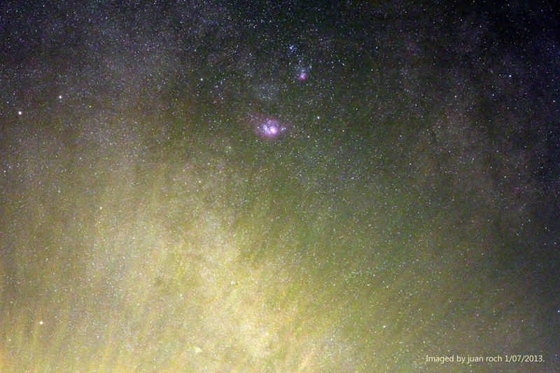 m20 m6 light polution | juan roch - Sky & Telescope