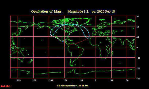 Watch the Moon Occult Mars Before Sunrise on February 18th - Sky ...