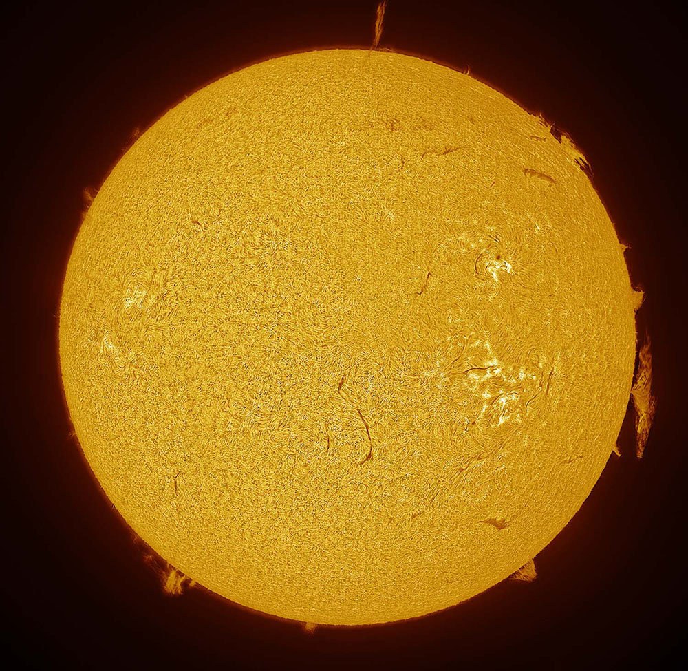 Huge Prominence, Sunspots, Active Regions - Sky & Telescope