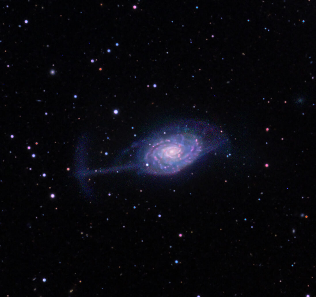 Ha-enhanced Umbrella Galaxy NGC 4651 - Sky & Telescope