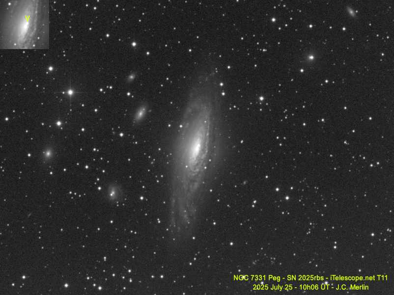 Supernova 2025rbs in NGC 7331 - Sky & Telescope