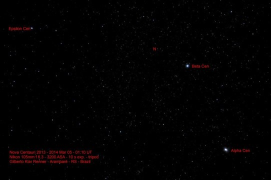 Nova Centauri 2013 | Gilberto Klar Renner - Sky & Telescope