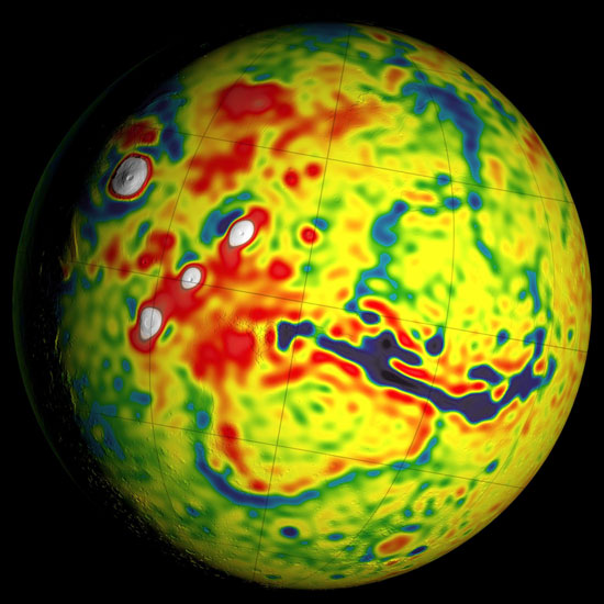 Mars Gravity Map - Sky & Telescope