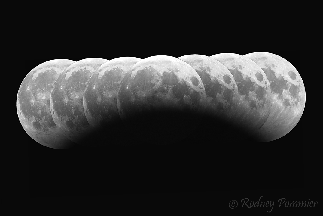 Partial Lunar Eclipse Showing Outline of Earth's Shadow | Rod Pommier ...