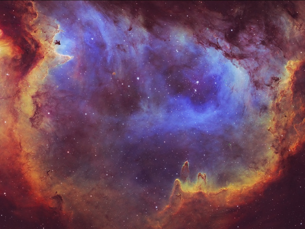 Pillars of the Soul Nebula IC 1848 - Sky & Telescope