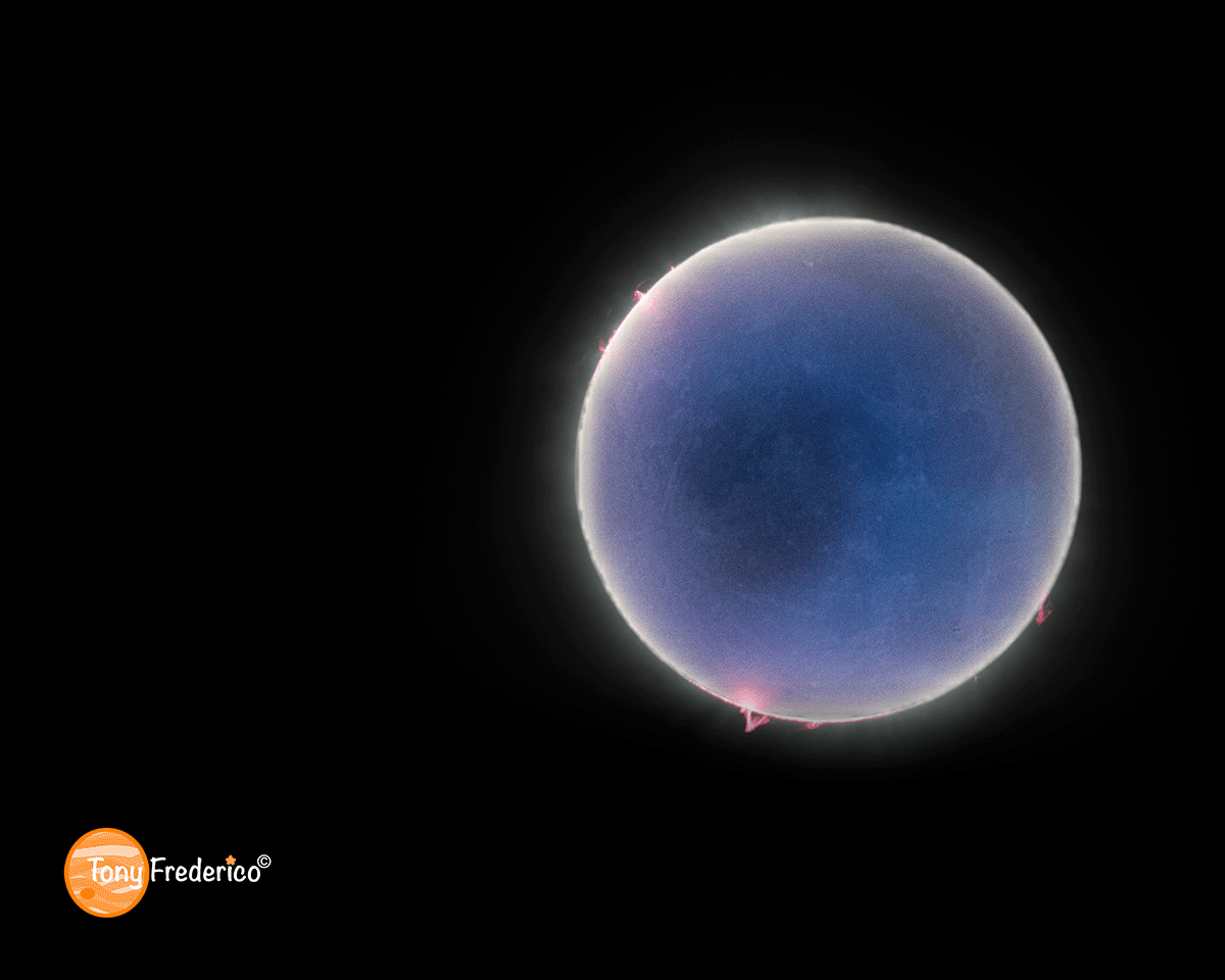 2024 Solar Eclipse Earth Shine and Prominences - Sky & Telescope