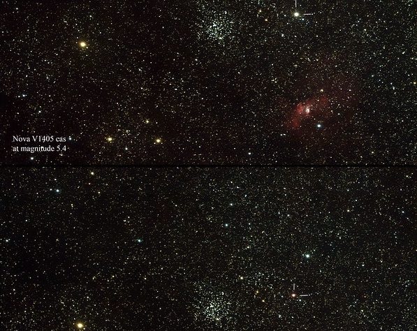 Nova V1405 cas outburst and dimming - Sky & Telescope - Sky & Telescope